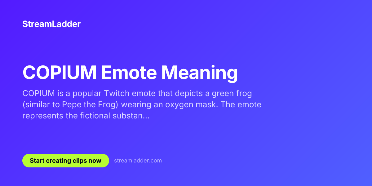COPIUM Emote Meaning | StreamLadder | StreamLadder